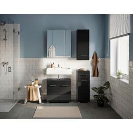 Badezimmer Linus 4-tlg. ca. 90 cm Schwarz