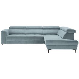 Ecksofa Emma rechts Hellblau
