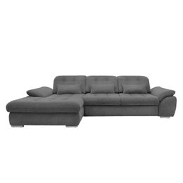 Ecksofa Rigatti mit Bettkasten ca. 184x314 cm Graubraun
