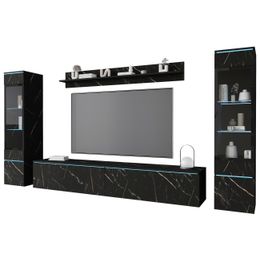 Wohnwand Vera 4-tlg. ca. 240x130 cm Schieferfarben