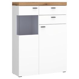 Highboard Kiro Alpinwei&szlig;/Artisan Eiche