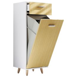 W&auml;scheschrank Landos S ca.40x107x35cm Wei&szlig;/Honigeiche