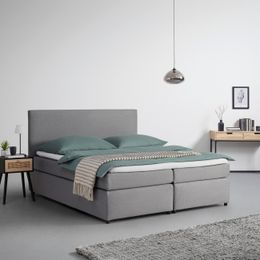 Boxbett Melina Grau ca. 180x200 cm mit Topper