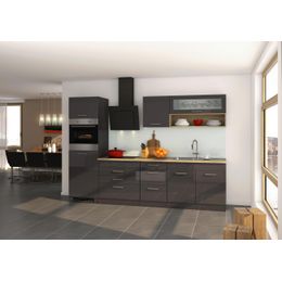 Held K&uuml;chenblock in Anthrazit inkl. E-Ger&auml;te 'Mailand'