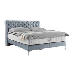 Boxspringbett Queen in Greige ca. 180x200cm