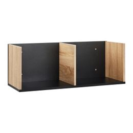 Wandregal Lori Natur/Schwarz MDF