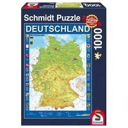 Schmidt Spiele Deutschlandkarte, 1.000 Teile Puzzle