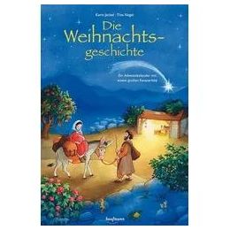 Die Weihnachtsgeschichte. Ein Adventskalender mit einem gro&szlig;en Fensterbild