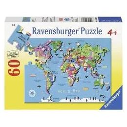 Puzzle Ravensburger World Map 60 Teile