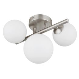 Globo LED-Deckenleuchte Riha Opal/Nickelfarben max. 3,5 W Deckenlampe