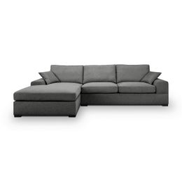 Ecksofa Veda Grau Flachgewebe