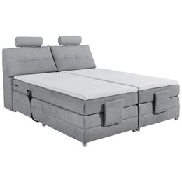 Boxspringbett Palermo elektrisch 180x200cm Hellgrau