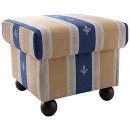 Hocker Torello Blau Mikrofaser
