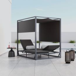 Sonnenliege Aviva D.grau Outdoorstoff/Metall