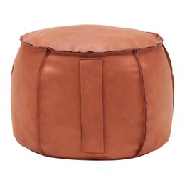 Hocker Falun II Lederlook ⌀ ca. 60cm