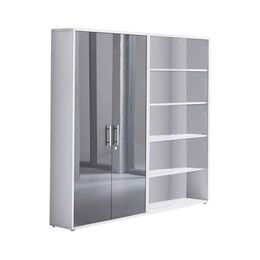 Aktenschrank Office Edition Sw Set 1 hoch Wei&szlig;/Anthrazit