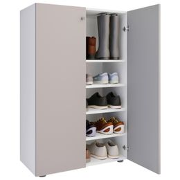 Schuhschrank LONA Wei&szlig;/ Grau ca. 70x110x39cm