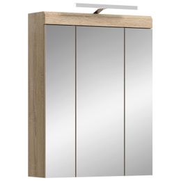 Spiegelschrank Lambada mit LED ca. 60x79 cm Sonoma Eiche