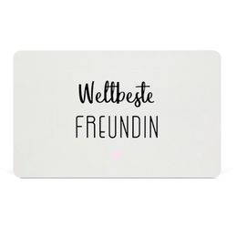 Schneidebrett Weltbeste Freundin in Schwarz/Wei&szlig;