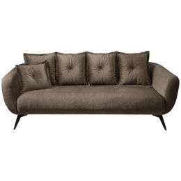 3-Sitzer-Sofa Baggio Braun Velours