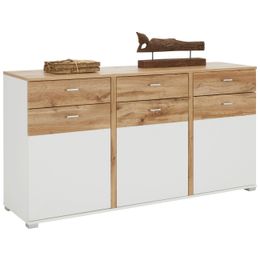 Sideboard Alamo Wei&szlig;/Eichefarben