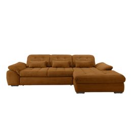 Ecksofa mit Bettkasten Rigatti ca. 314x184 cm Goldfarben
