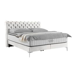 Boxspringbett Queen in Ecru ca. 180x200cm