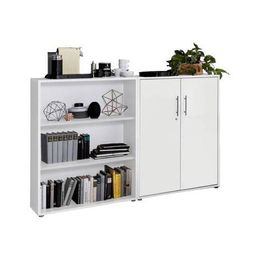 Aktenschrank Office Edition Sw Set 1 niedrig Wei&szlig;