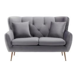 Sofa Linus Hellgrau Samt