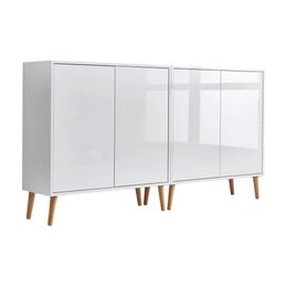 Sideboard Mailand Set 2 Wei&szlig;