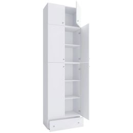 Kleiderschrank Lona XXL Wei&szlig; ca. 70x240x39 cm