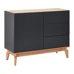 Sideboard Fosco Grau/Eichefarben Echtholz