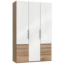 Dreht&uuml;renschrank Level 36D mit Laden ca. 150 cm Eiche/Wei&szlig;