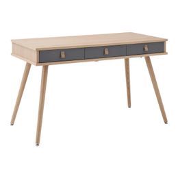 Schreibtisch Lena Grau/Natur Echtholz/MDF ca. 120x60 cm