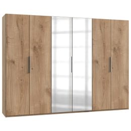 Dreht&uuml;renschrank Level 36A mit Spiegel ca. 300 cm Eiche Dekor