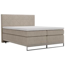 Boxspringbett Cromo Beige ca. 200x200cm