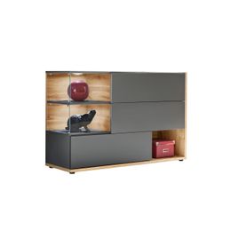Sideboard Silk Anthrazit/Eiche Wotan