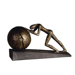 Skulptur Heavy Ball Bronzefarben