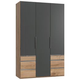 Dreht&uuml;renschrank mit Laden, B: 150 cm Eiche Dekor/Graphitf.
