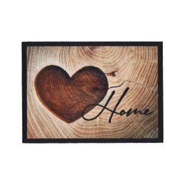 Fu&szlig;matte Love Home Wood in Braun ca. 50x70cm