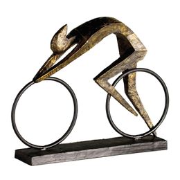 Skulptur Racer Schwarz/Bronzefarben