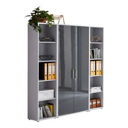 Aktenschrank Office Edition Sw Set 3 hoch Grau