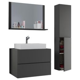 Badezimmer Lendas 4-tlg. ca. 114 cm Anthrazit
