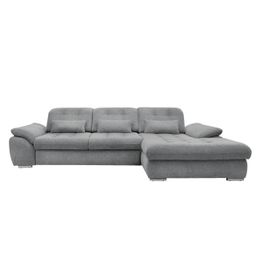 Ecksofa Rigatti mit Bettkasten ca. 314x184 cm Silberfarben