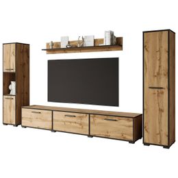 Wohnwand Bogota Eiche Wotan ca. 240x130x31cm