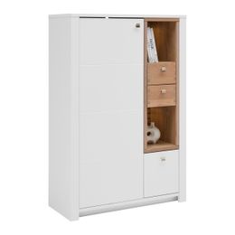 Highboard Whitehouse 10Q8WR06 Wei&szlig;/Eichefarben