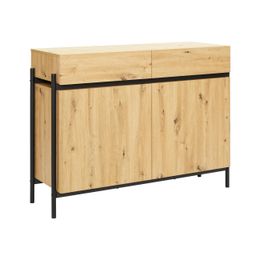 Sideboard Jasmina Eichenfarben/Schwarz MDF