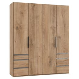 Dreht&uuml;renschrank mit Laden B: 200 cm Level, Eiche Dekor