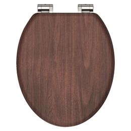 WC-Sitz Dark Wood mit Absenkautomatik