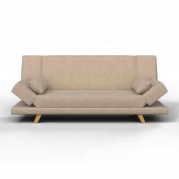 Schlafsofa Funky Beige Webstoff